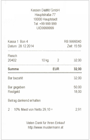 Arbeiten mit der Kasse [Kasse für Amicron Faktura]